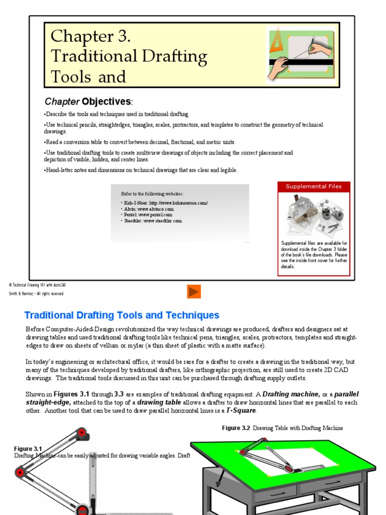 Chapter 3.. Traditional Drafting Tools 2022 | PDF | Technical Drawing | Drawing