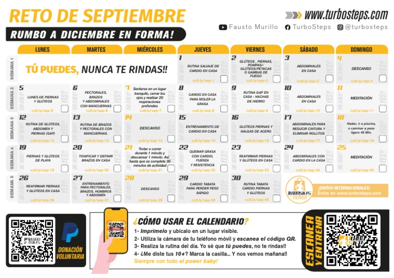 Reto 2022 Septiembre Imprimible | PDF