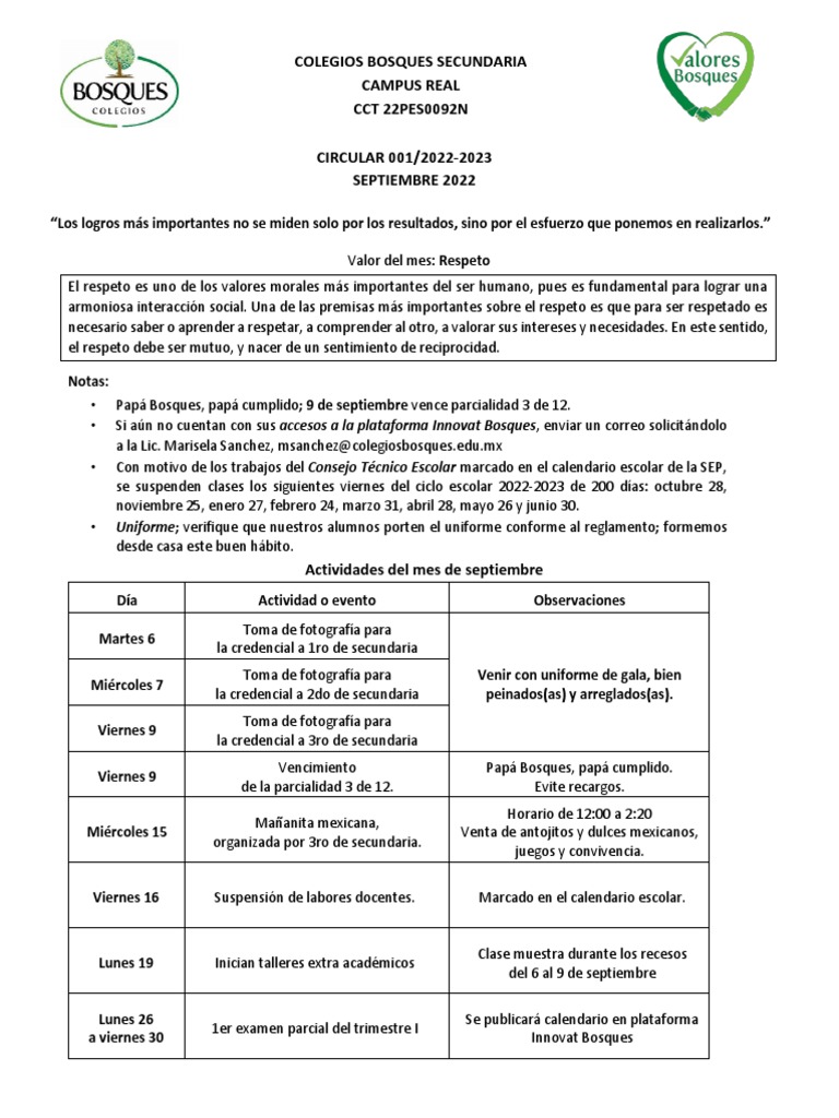 2339-Circular Sep 2022-2023 | PDF