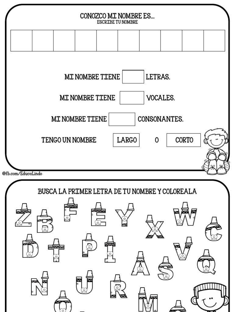Cuadernillo Mi Nombre | PDF | Lingüística | Ortografía