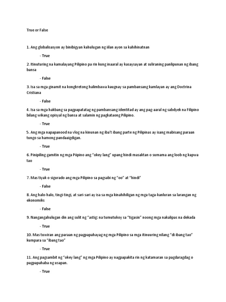 Filipino Finals | PDF