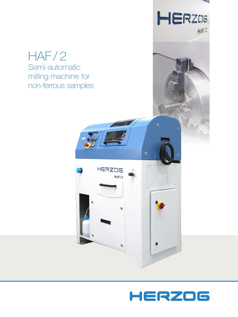 Herzog PB HAF 2 Englisch FRESADORA | PDF | Switch | Machines