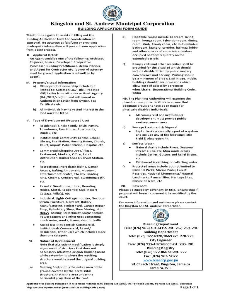 Building Application Form Guide | PDF
