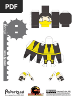 Mortal Kombat - Sub-Zero Papercraft | PDF
