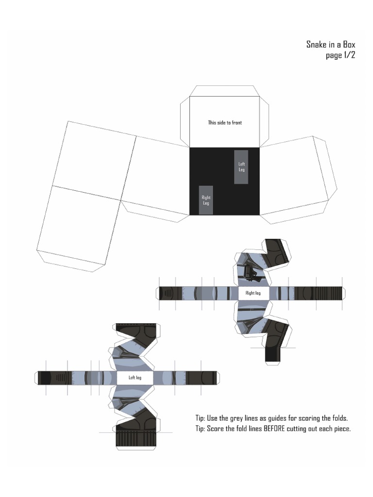 Metal Gear Solid - Snake in A Box Papercraft | PDF