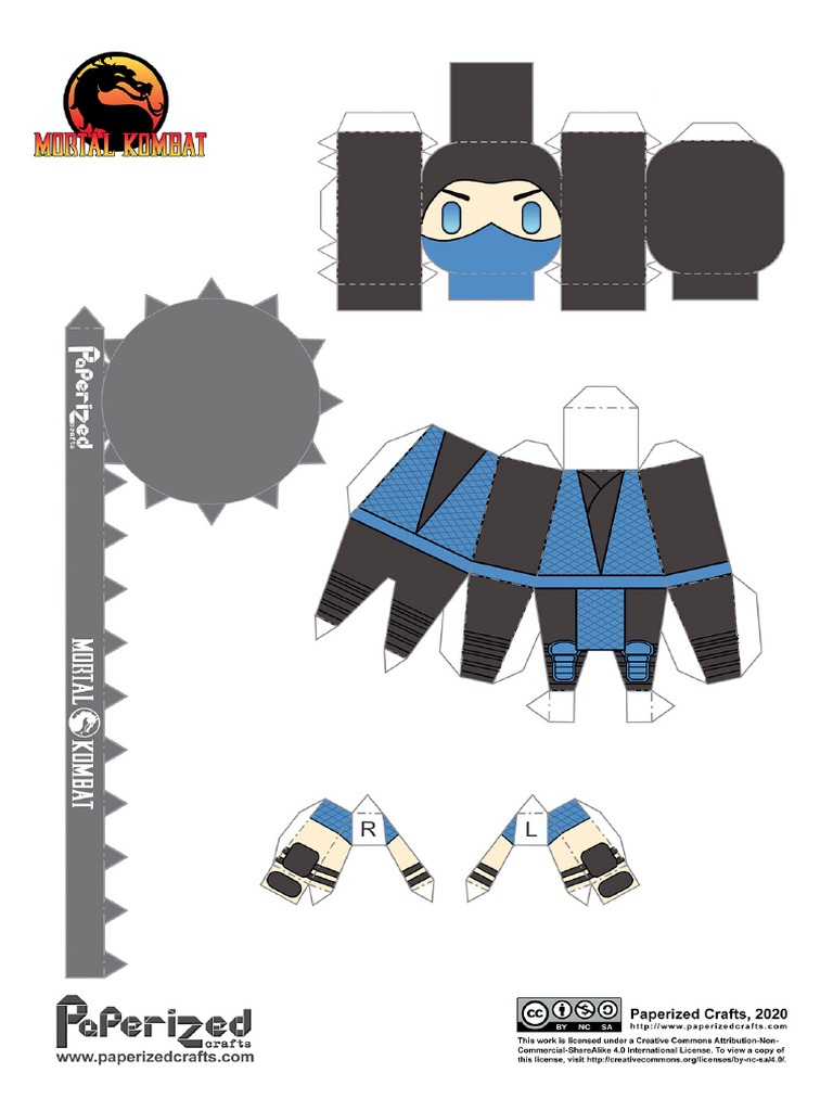 Mortal Kombat - Sub-Zero Papercraft | PDF