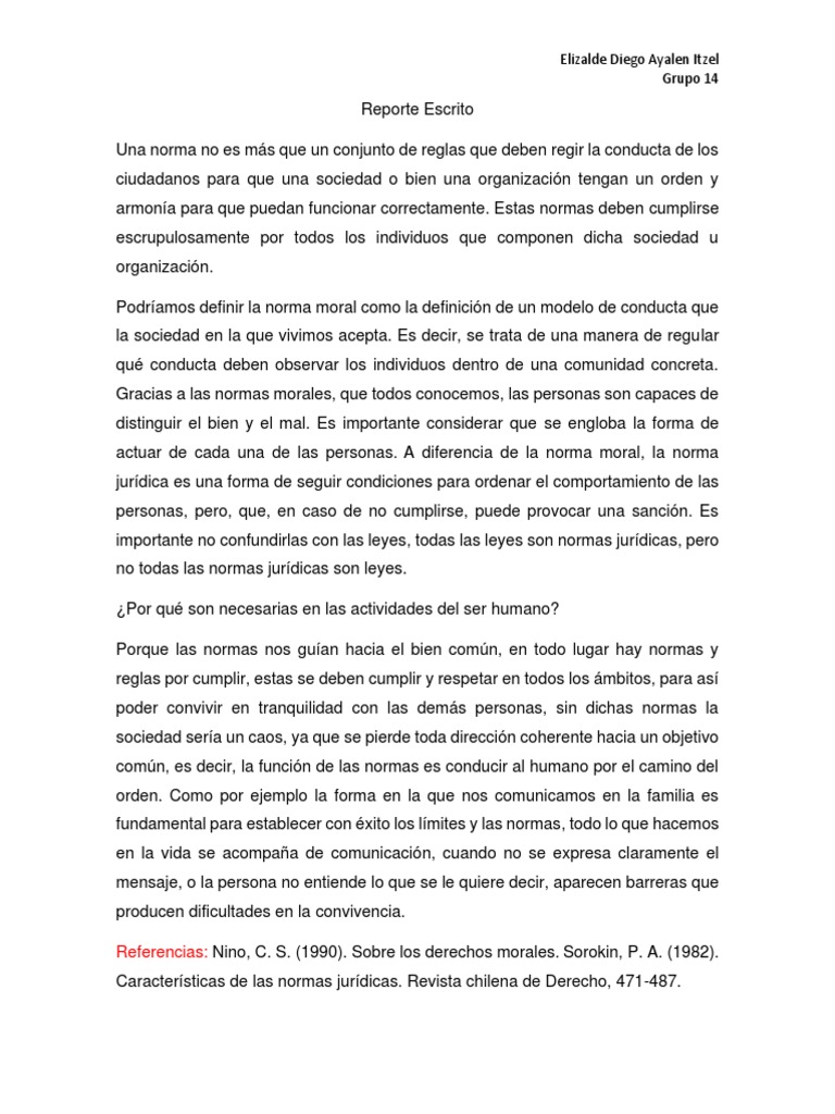 Reporte Escrito | PDF