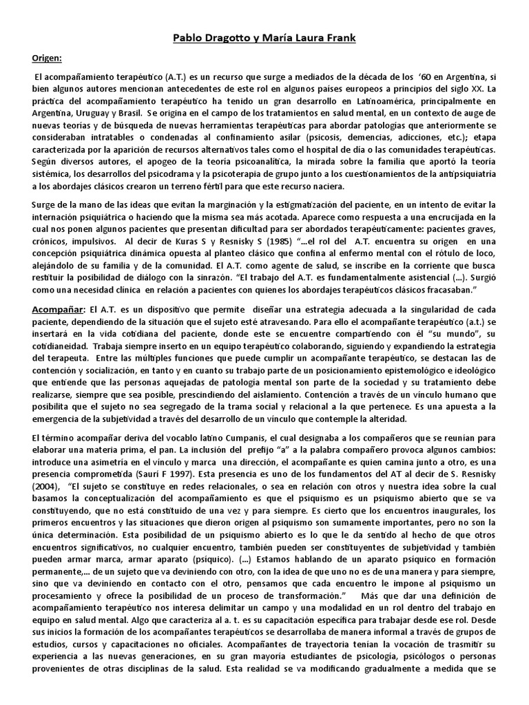Dragotto y Frank | PDF | Salud mental | Psique (psicología)