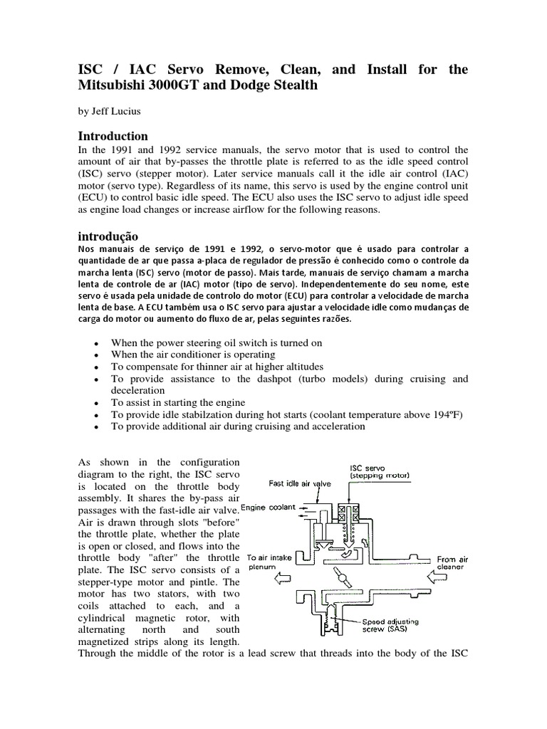 X - ISC - IAC | PDF | Electric Motor | Throttle