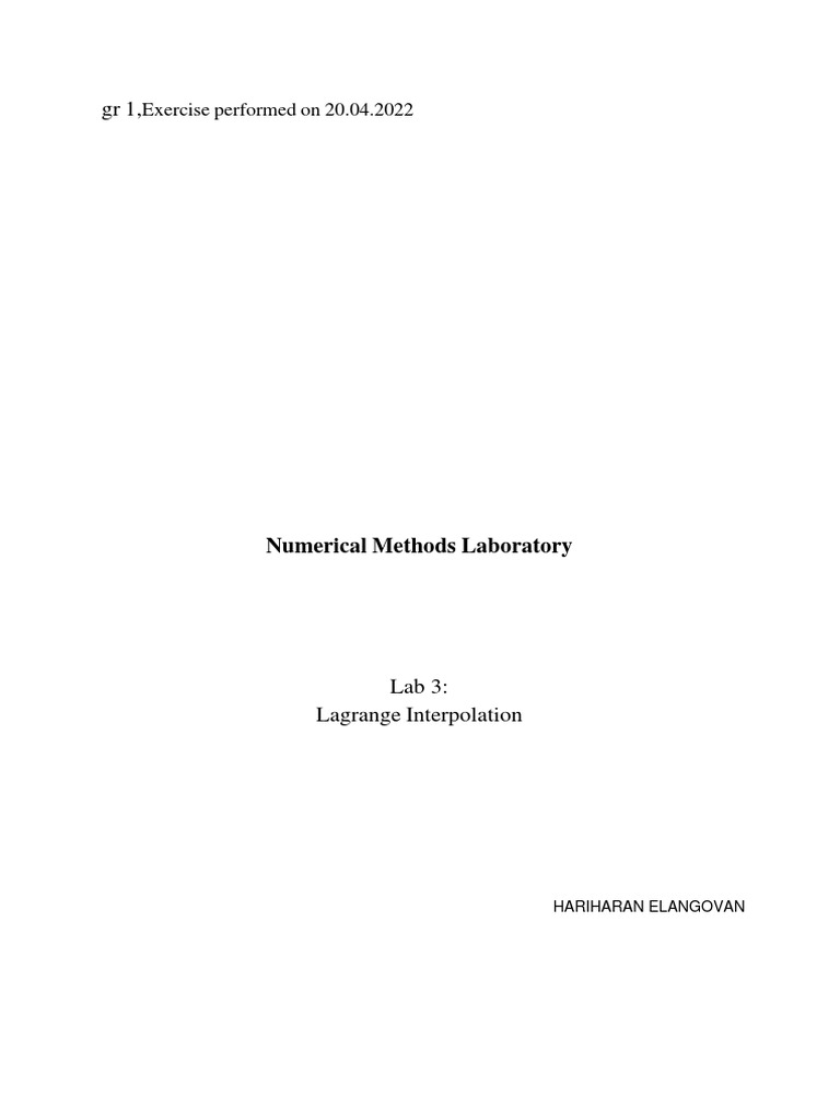 NM Lab3 Report | PDF | Teaching Methods & Materials