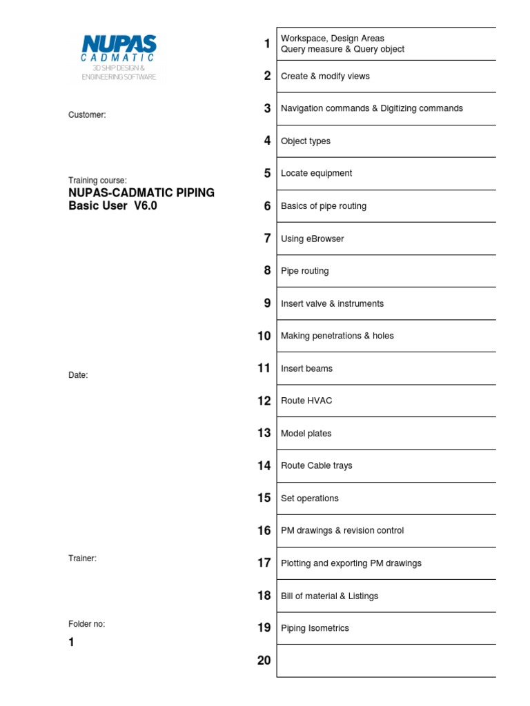 Cadmatic V6.0 Basic User | PDF | Icon (Computing) | Databases