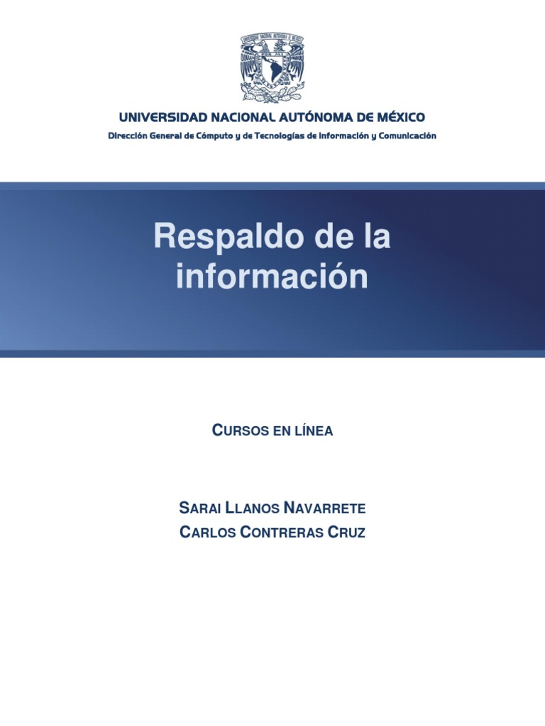 Respaldo | PDF | Archivo de computadora | Información