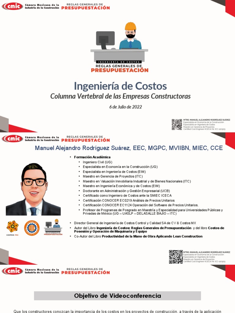 Ingenieria de Costos Columna Vertebral de Empresas Constructoras | PDF | Costo | Presupuesto