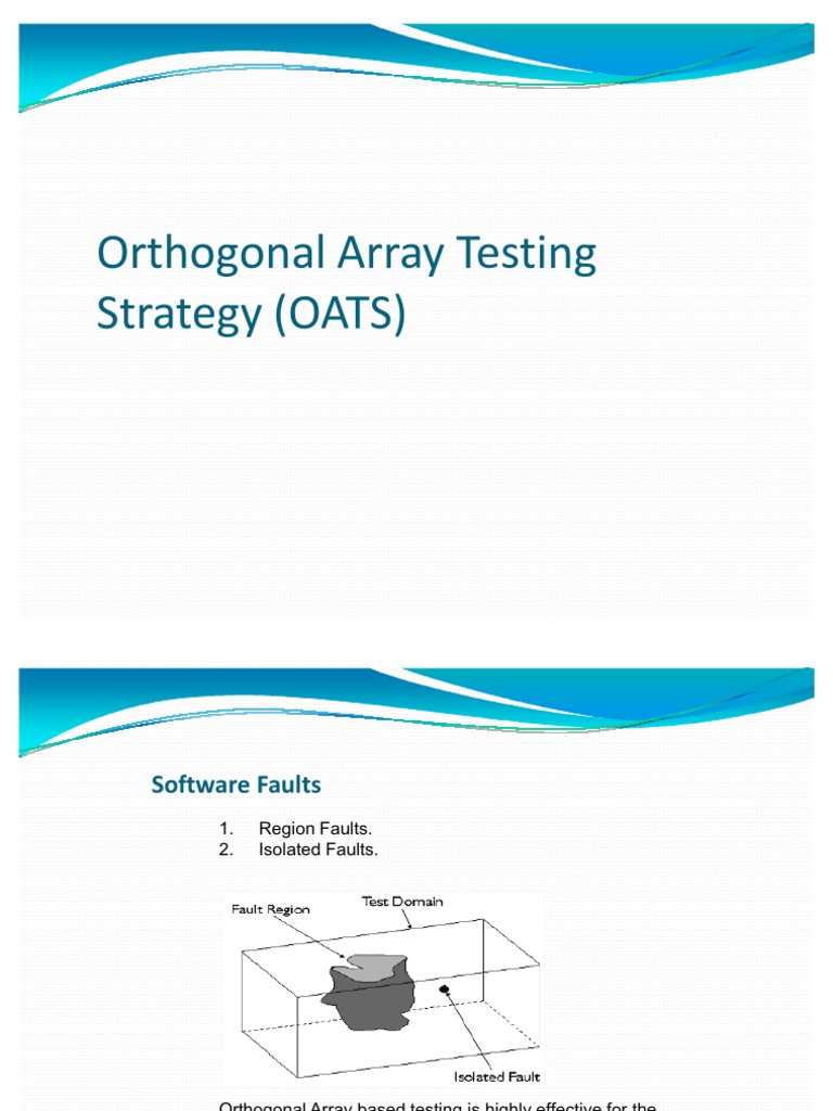 Orthogonal Array Testing Strategy OATS | PDF Orthogonal Array Testing Strategy OATS | PDF