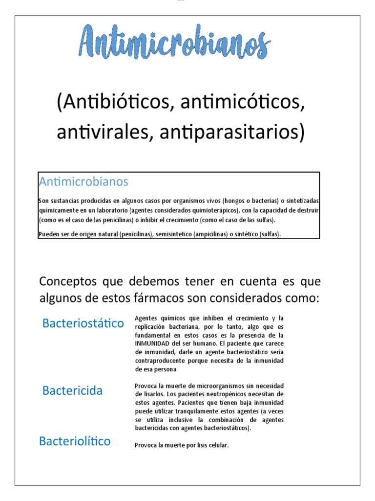 Clasificacion de Los Antiparasitarios y Sus Usos | PDF | Inmunoterapia | Citocina