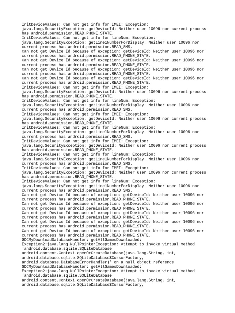 Log GDC | PDF | Android (Operating System) | Databases
