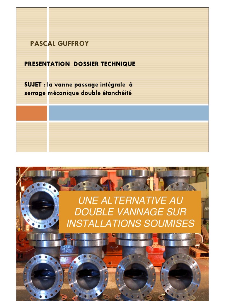 Double Vannage Presentation Snri | Soupape | Technologies du gaz