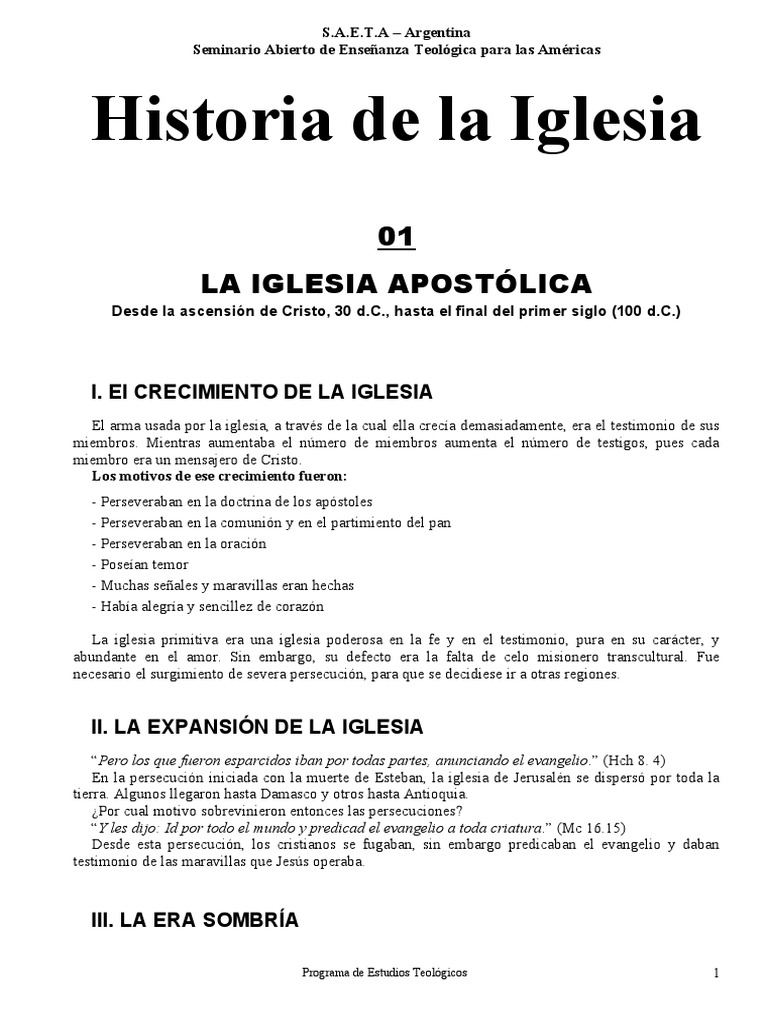 Historia de La Iglesia | PDF | Martin Luther | Constantino el grande