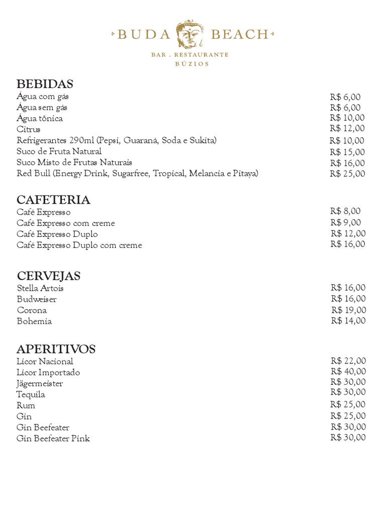 Buda Cardapio Bebidas PT | Download Free PDF | Alcoholic Drinks | Drink
