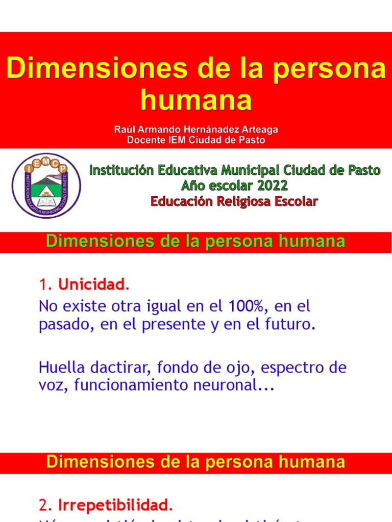 Dimensiones de La Persona Humana-1 | PDF