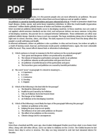 Panss Test | PDF | Anxiety | Psychiatry