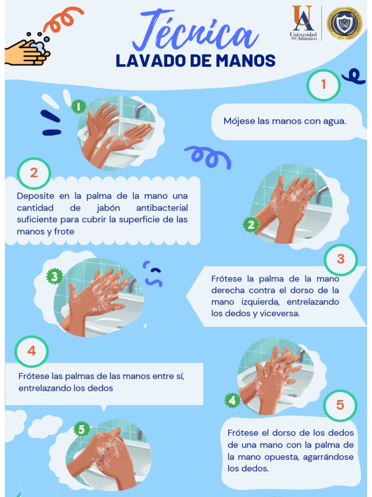 Pasos para un correcto lavado de manos | PDF | Mano | Higiene