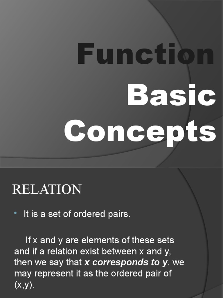 Basic Concepts | PDF | Function (Mathematics) | Polynomial