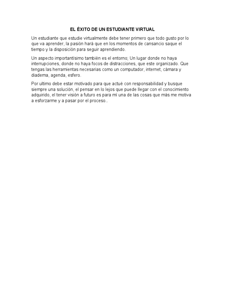 Claves del Éxito en Estudio Virtual | PDF