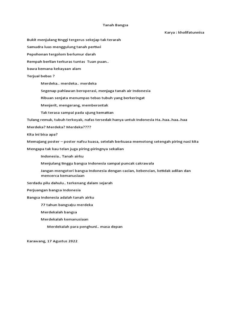 Puisi Wafa | PDF | Perjalanan