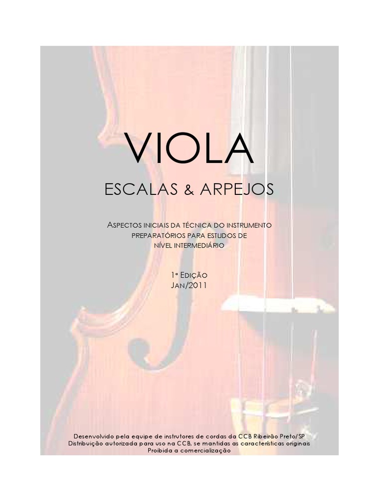 Viola - Escalas & Arpejos S | PDF | Intervalo (música) | Instrumentos de corda