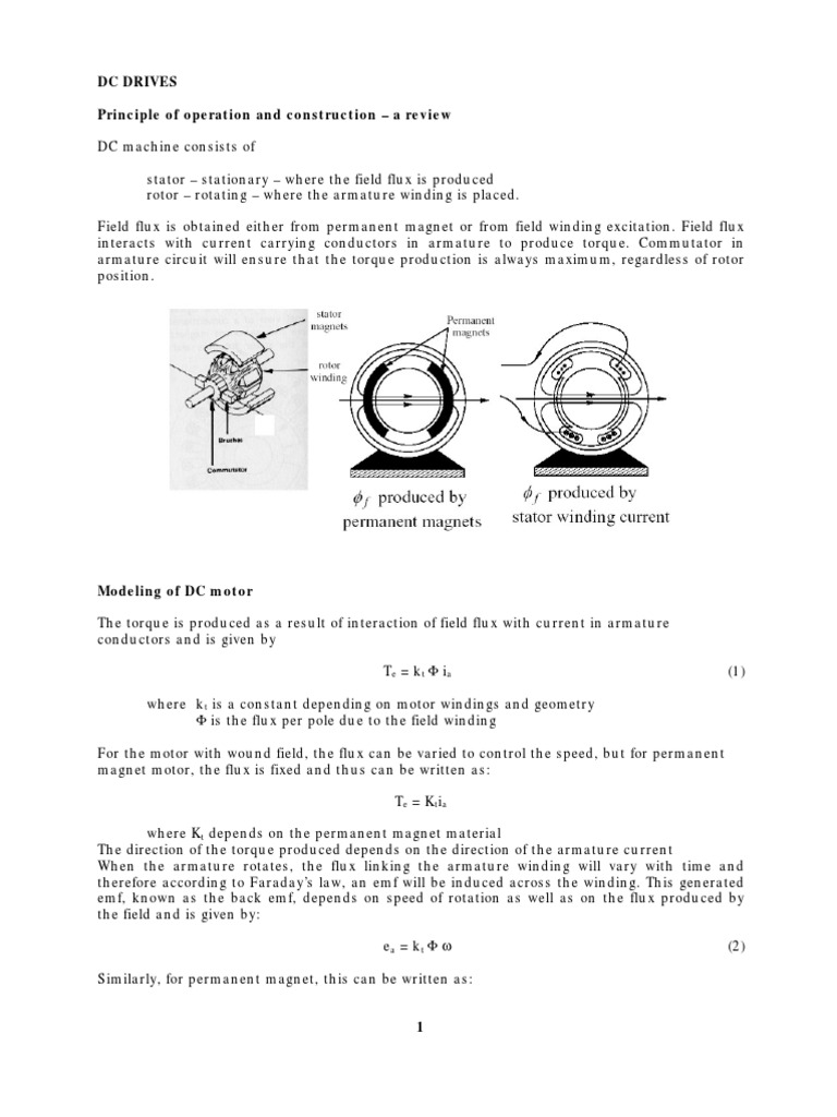 DC Motor Drives: Principles & Control | PDF