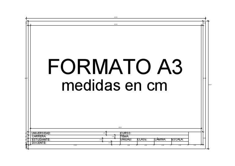 Formato de Laminas A3 Con Membrete | PDF
