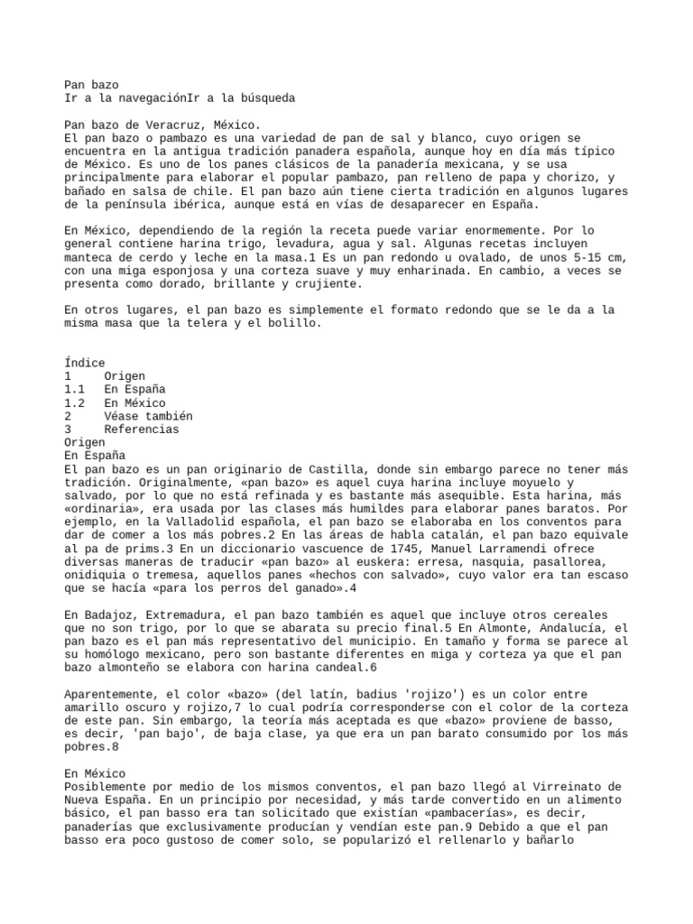 Pan Bazo | PDF | Panes | Comida regional y étnica