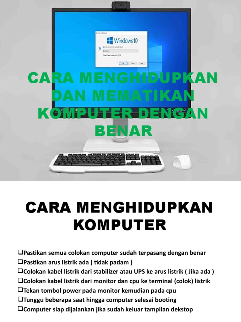 Cara Menghidupkan Dan Mematikan Komputer Dengan Benar | PDF | Metode ...