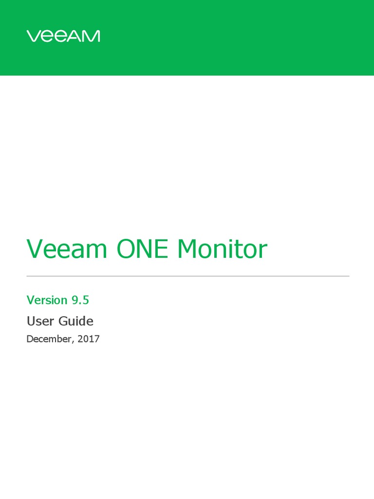 Veeam One 9 5 Monitor Guide | PDF | Hyper V | Backup