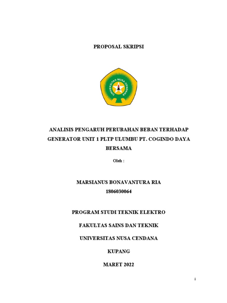 Proposal - Marsianus Bonavantura Ria (1806030064) - 1 | PDF | Teknologi & Rekayasa