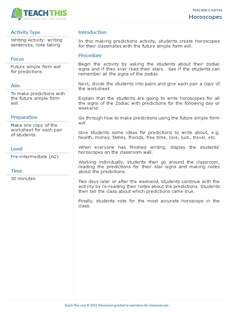 Horoscopes Predictions Future Will | PDF | Astrology | Esoteric Cosmology