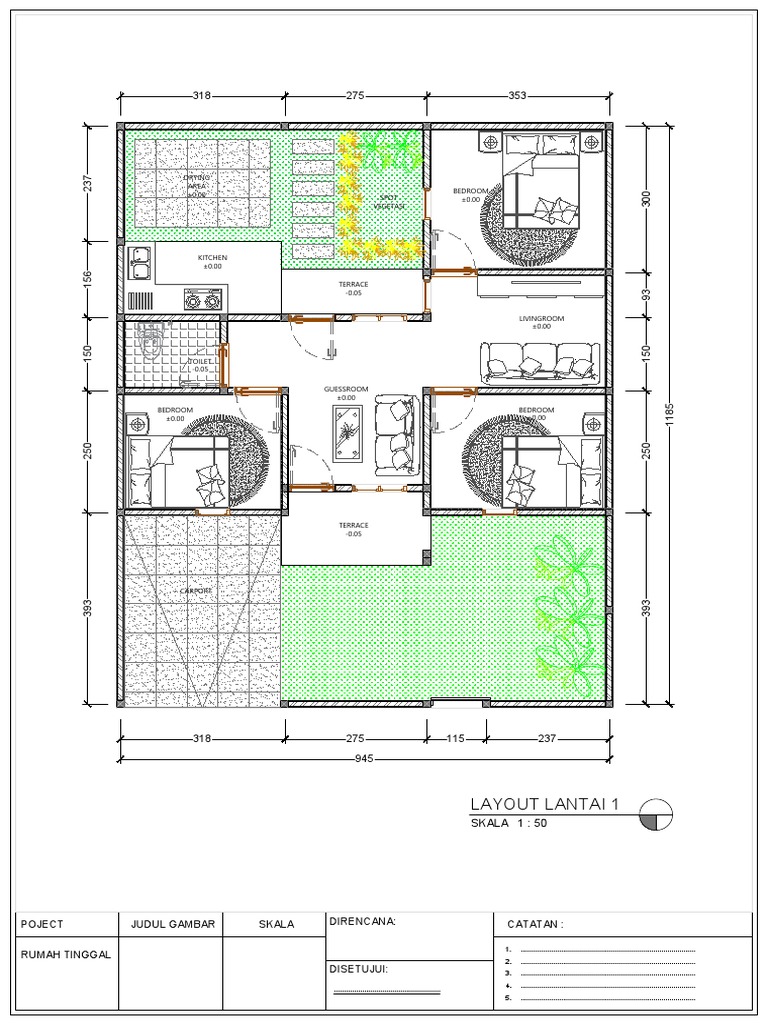Layout Rumah Pak Dany-Bsb | PDF
