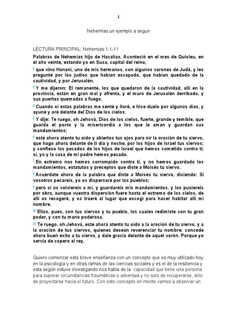 Nehemias Un Ejemplo A Seguir | PDF | Pecado | Oración