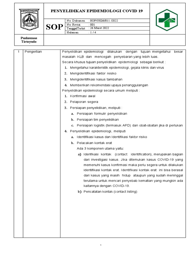 01.-SOP-PE-Covid-19 2022 | PDF