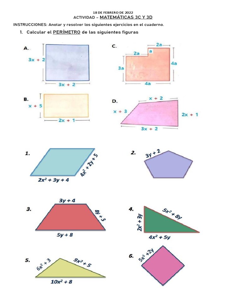 Actividad Matemáticas 3CD 18feb | PDF