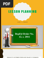 DepEd Guidelines On Lesson Planning | PDF | Learning | Curriculum
