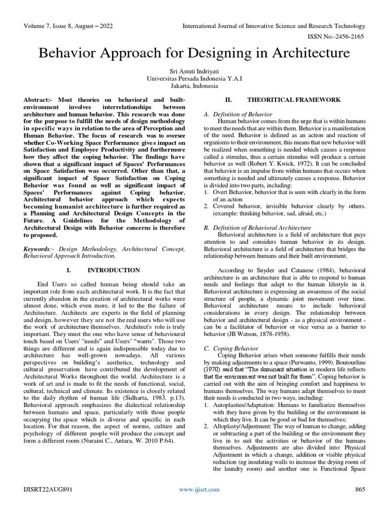 Behavioral Architecture Design Methodology | PDF | Job Satisfaction ...