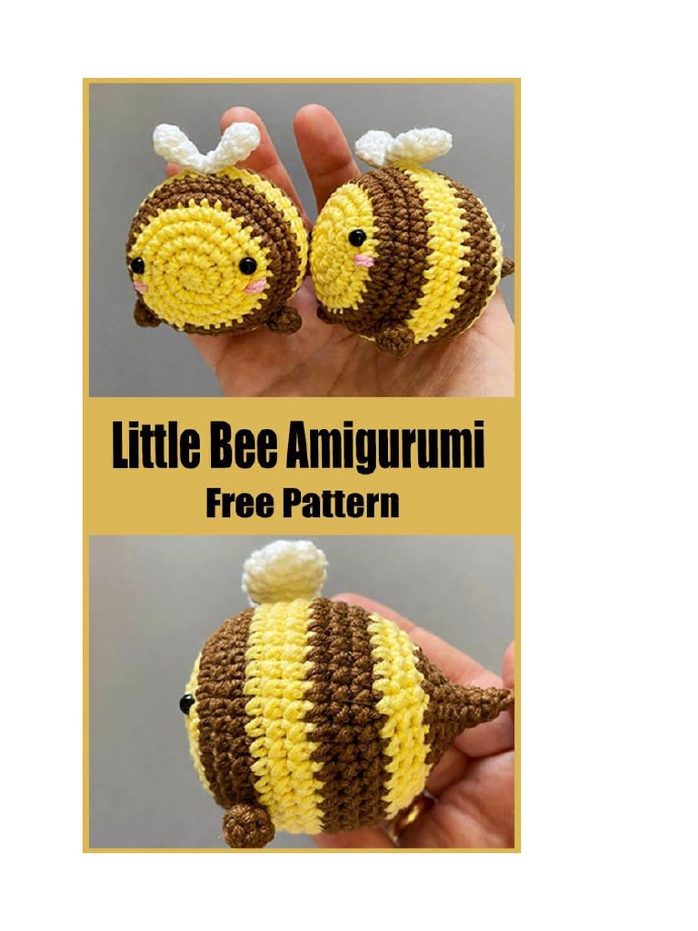 Crochet Bee Keychain Amigurumi Pattern | PDF | Crochet | Amigurumi