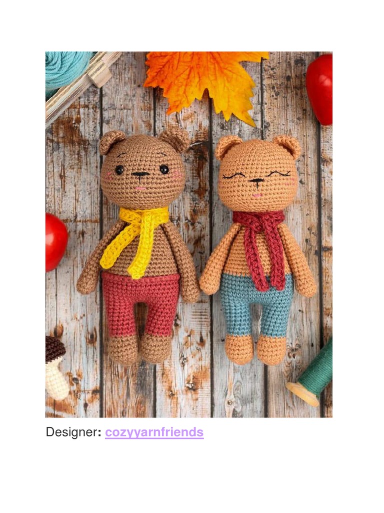 Small Crochet Bear Amigurumi Free Pattern | PDF | Crochet | Amigurumi