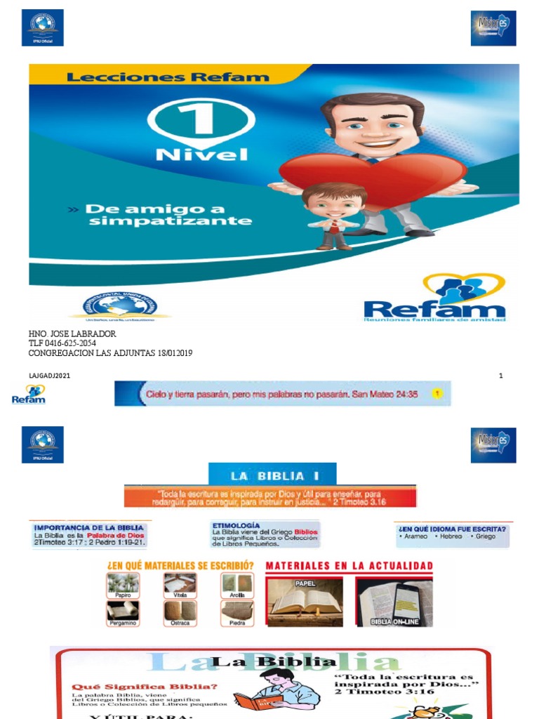 Refam Nro 01 | Descargar gratis PDF | Bautismo | Cristo (título)