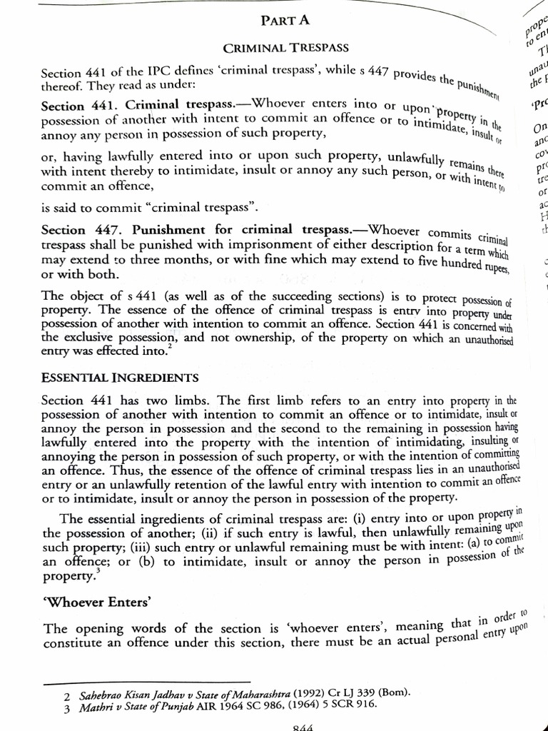 Criminal Trespass Pdf Possession Law Crimes