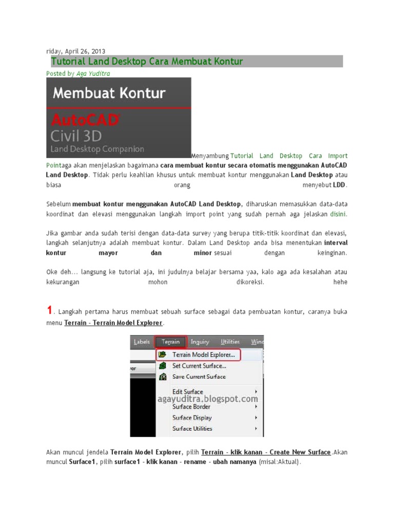 Cara Buat Kontur, Smoothing Kontur Di Autocad | PDF