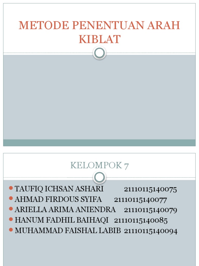 Metode Penentuan Arah Kiblat | PDF