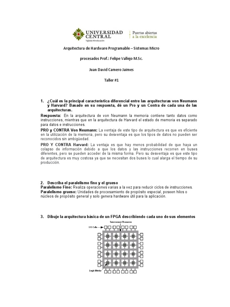 Arquitectura de Hardware Programable | PDF | Arreglos de compuertas lógicas programables en ...